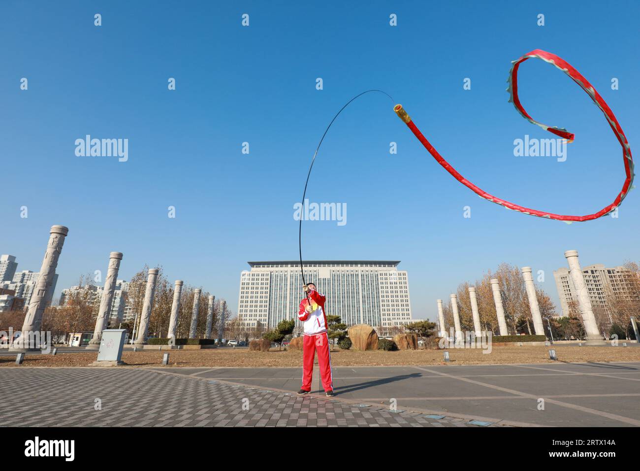 People wave ribbons on park hi-res stock photography and images - Alamy