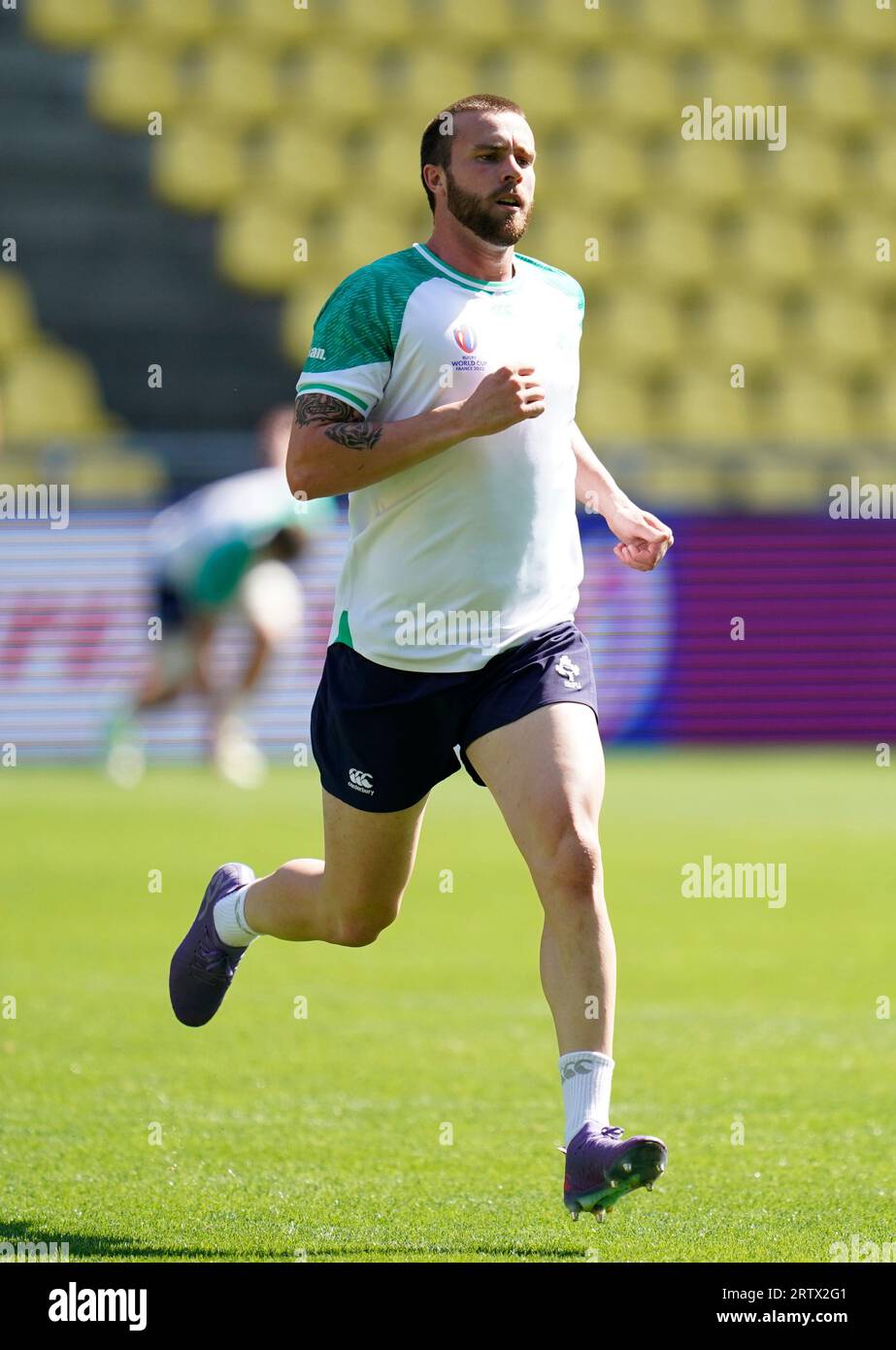 Ireland's Mack Hansen during the Captain's Run at the Stade de la ...