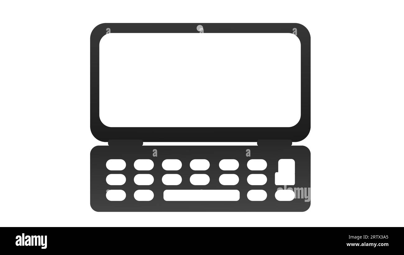 Mock up of a personal computer laptop simple and grey Stock Vector ...