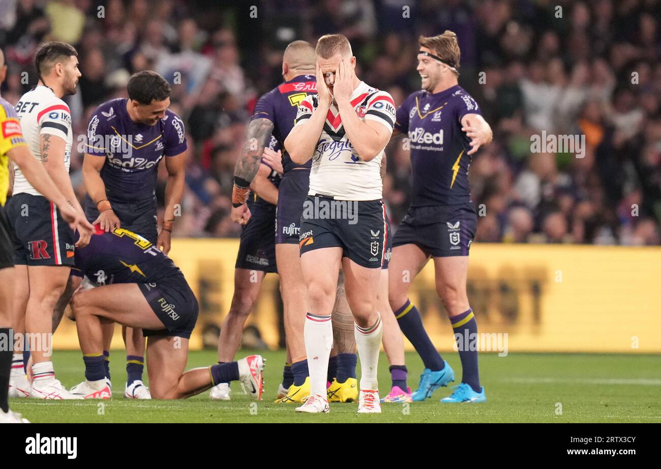 Melbourne, Australia. 15th Sep, 2023. Lindsay Collins of the Roosters ...