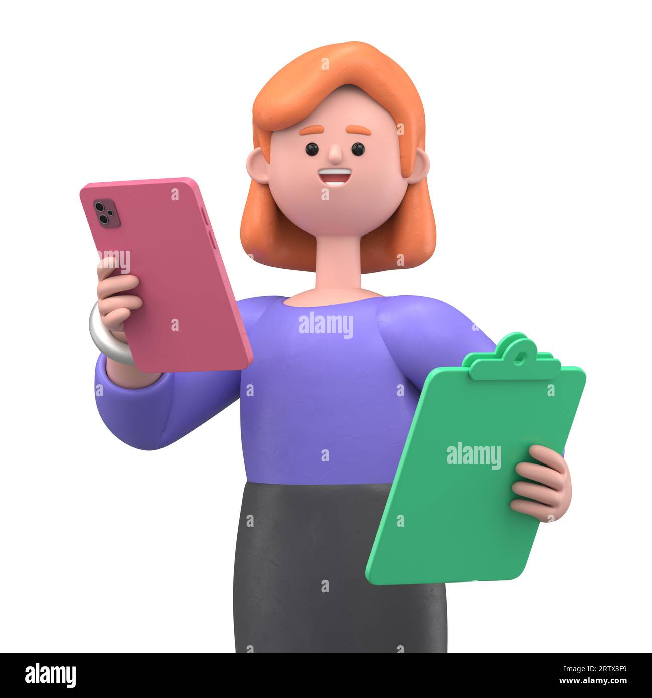 3D illustration of cartoon characters business concept.People are in ...