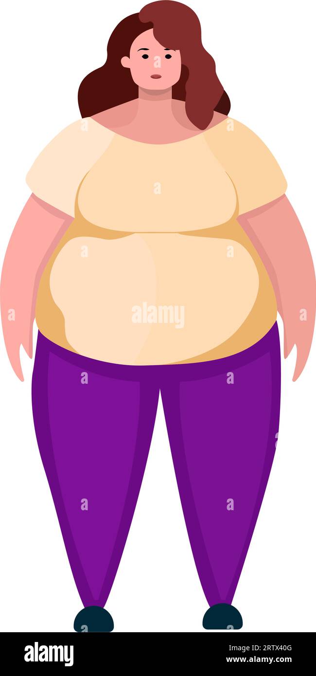 Obese Woman Clip Art Vector Illustration Stock Vector Image And Art Alamy