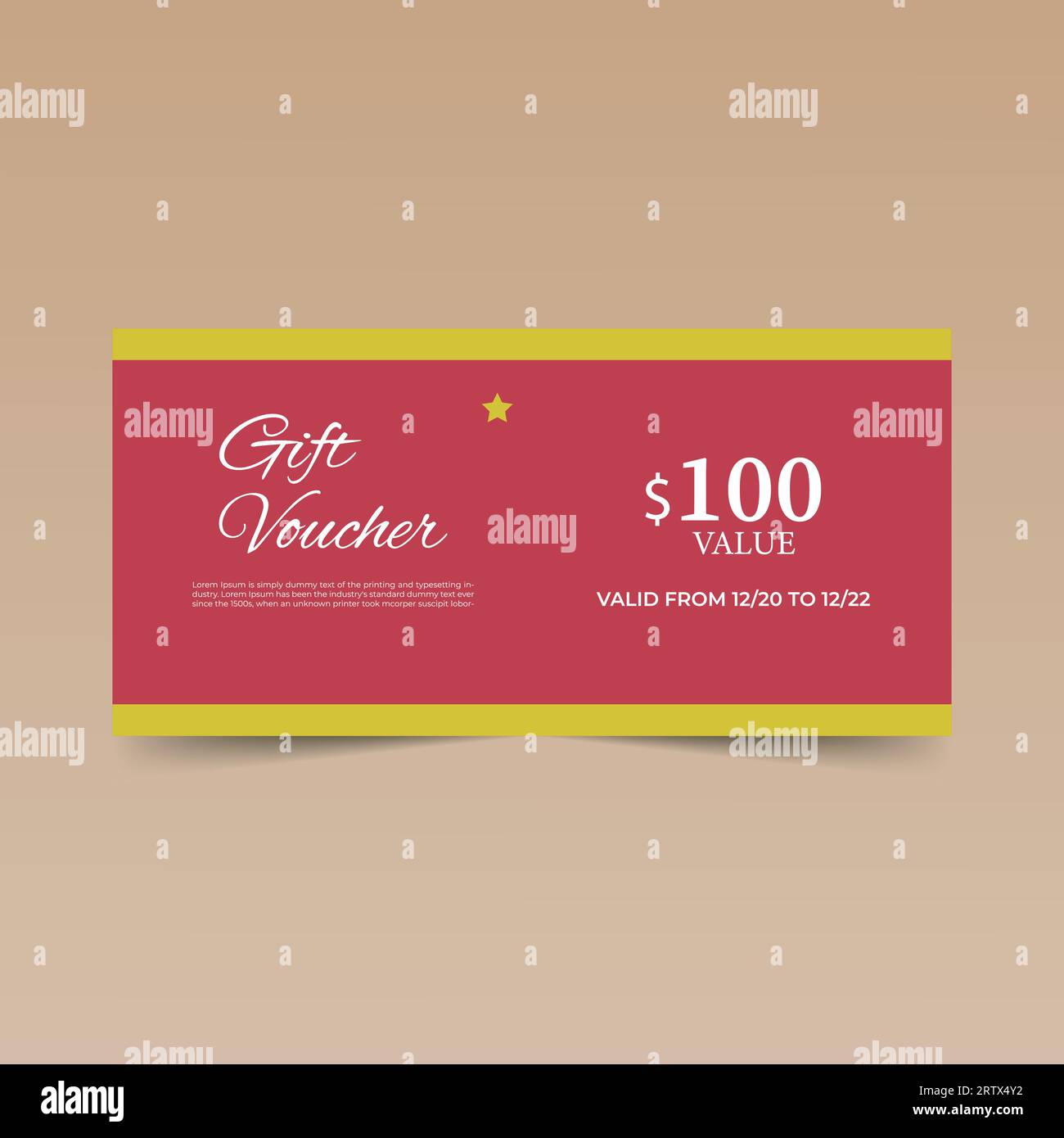 Gift Voucher Design Template design nice to see Stock Vector Image ...
