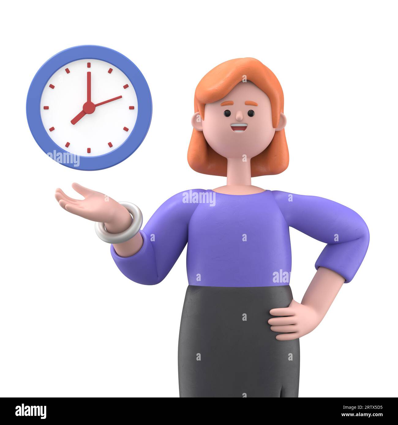 3D illustration of cartoon characters business concept.People are in ...