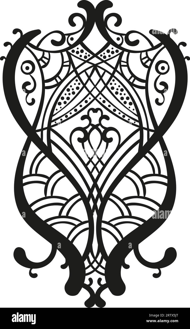 Abstract ornament hand drawn, Isolated design element can be used for ...