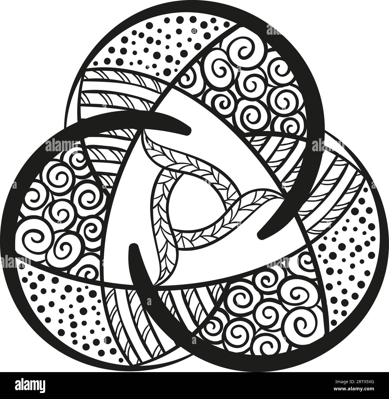 Abstract Triangular Ornament Isolated Hand Drawn Design Element Can Be