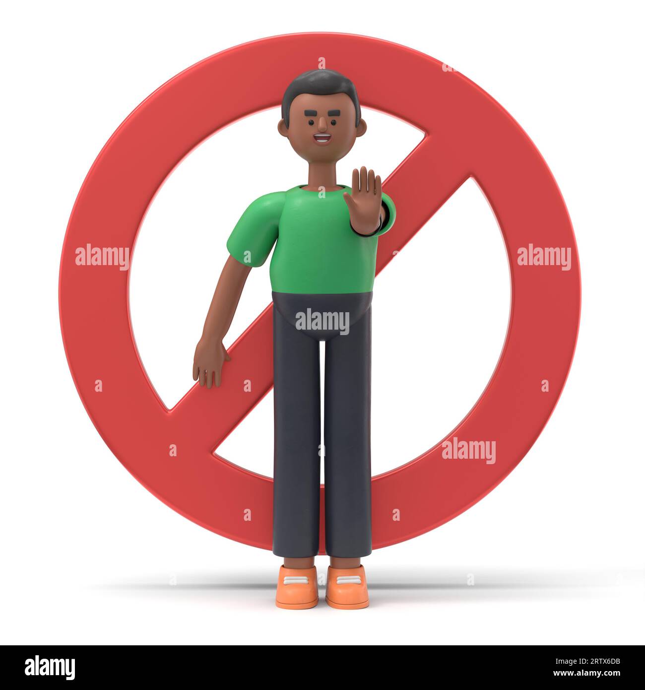 3D illustration of cartoon characters business concept.People are in ...