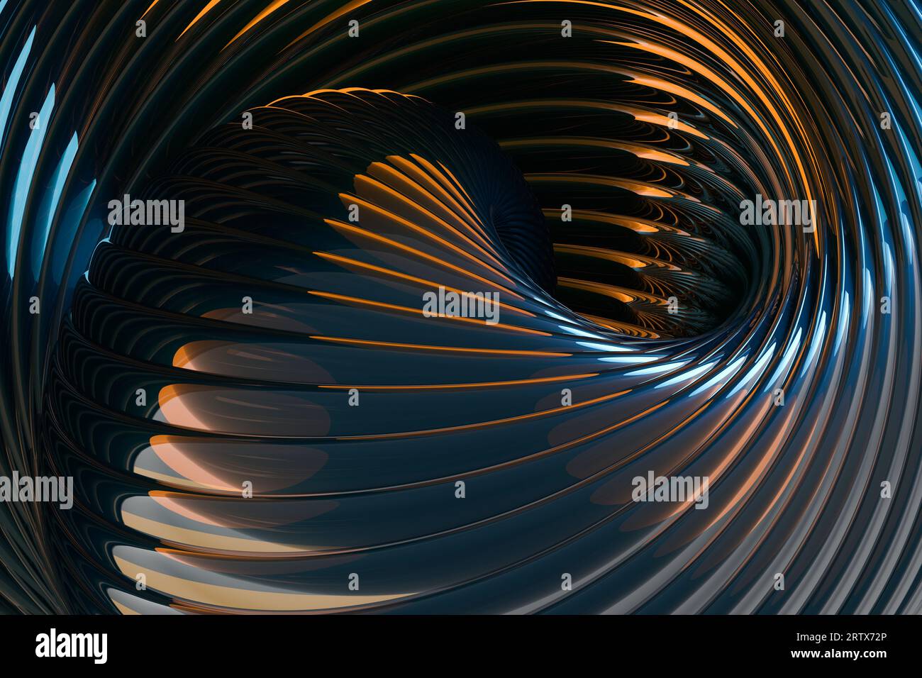 Futuristic Shiny Abstract Tunnel Background. Three-Dimensional ...