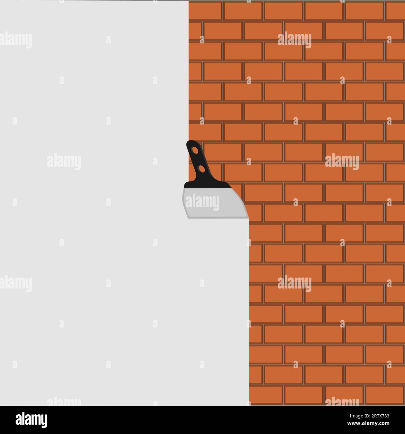 Brick wall with plaster. Vector background Stock Vector Image & Art - Alamy