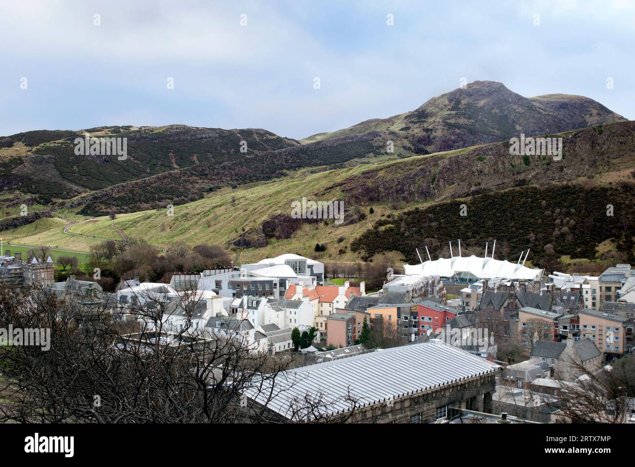 Edinburgh, Scotland - March 6th 2023 - view of Arthur's seat and ...