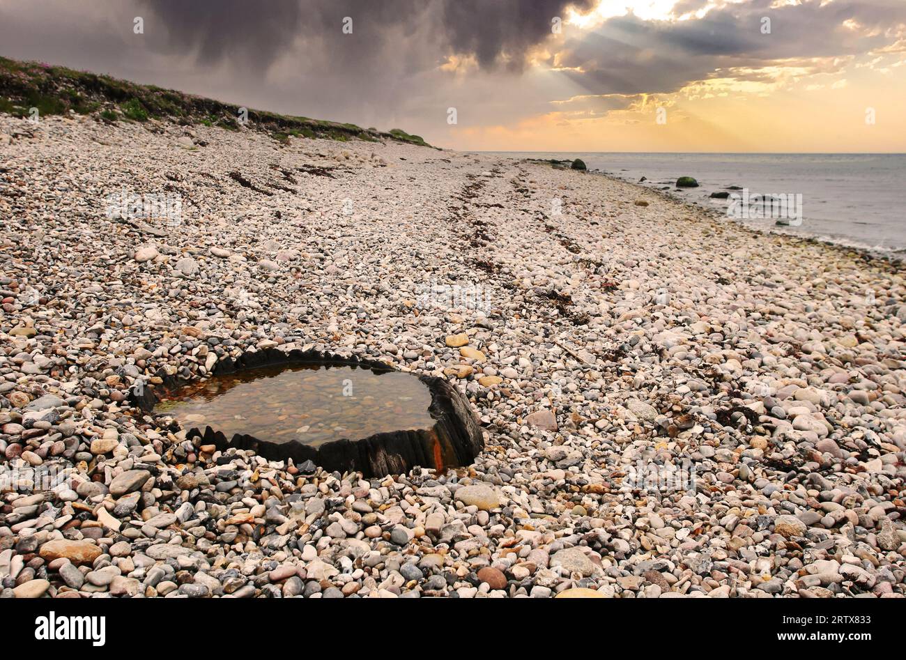 Ilse Made or holy-well at the beach of the Island Samso, Denmark ...