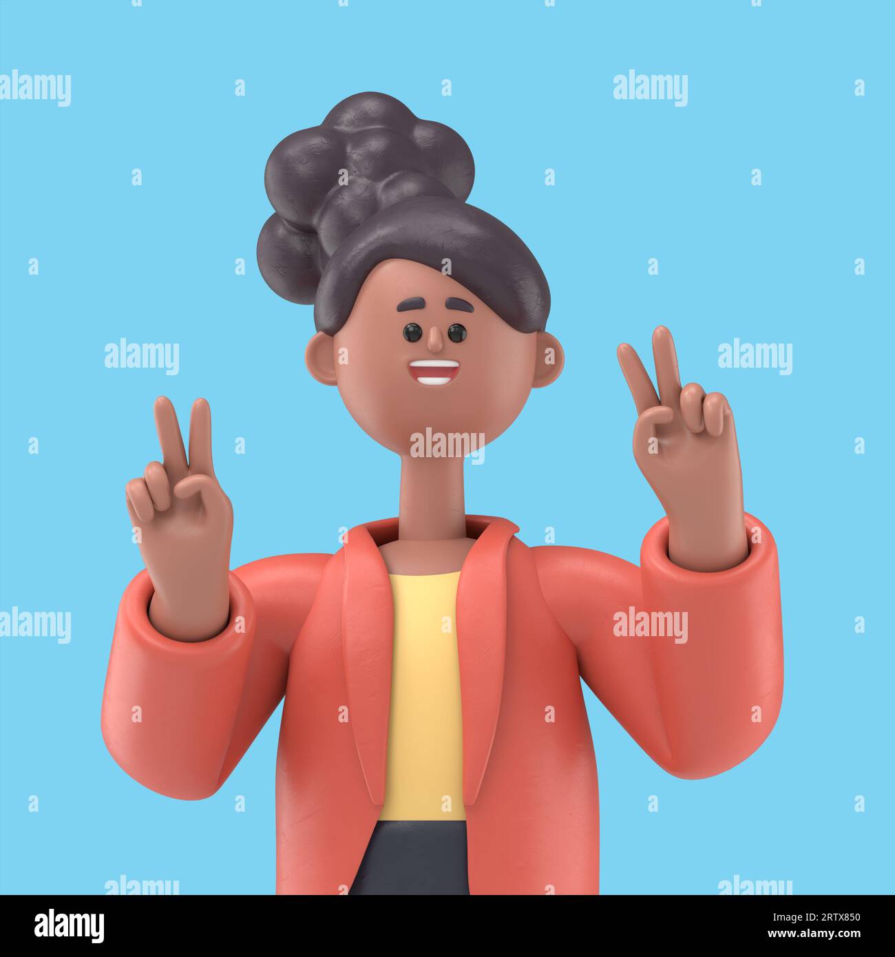 3d Illustration Of Cartoon Characters Business Conceptpeople Are In Various Poses Holding 