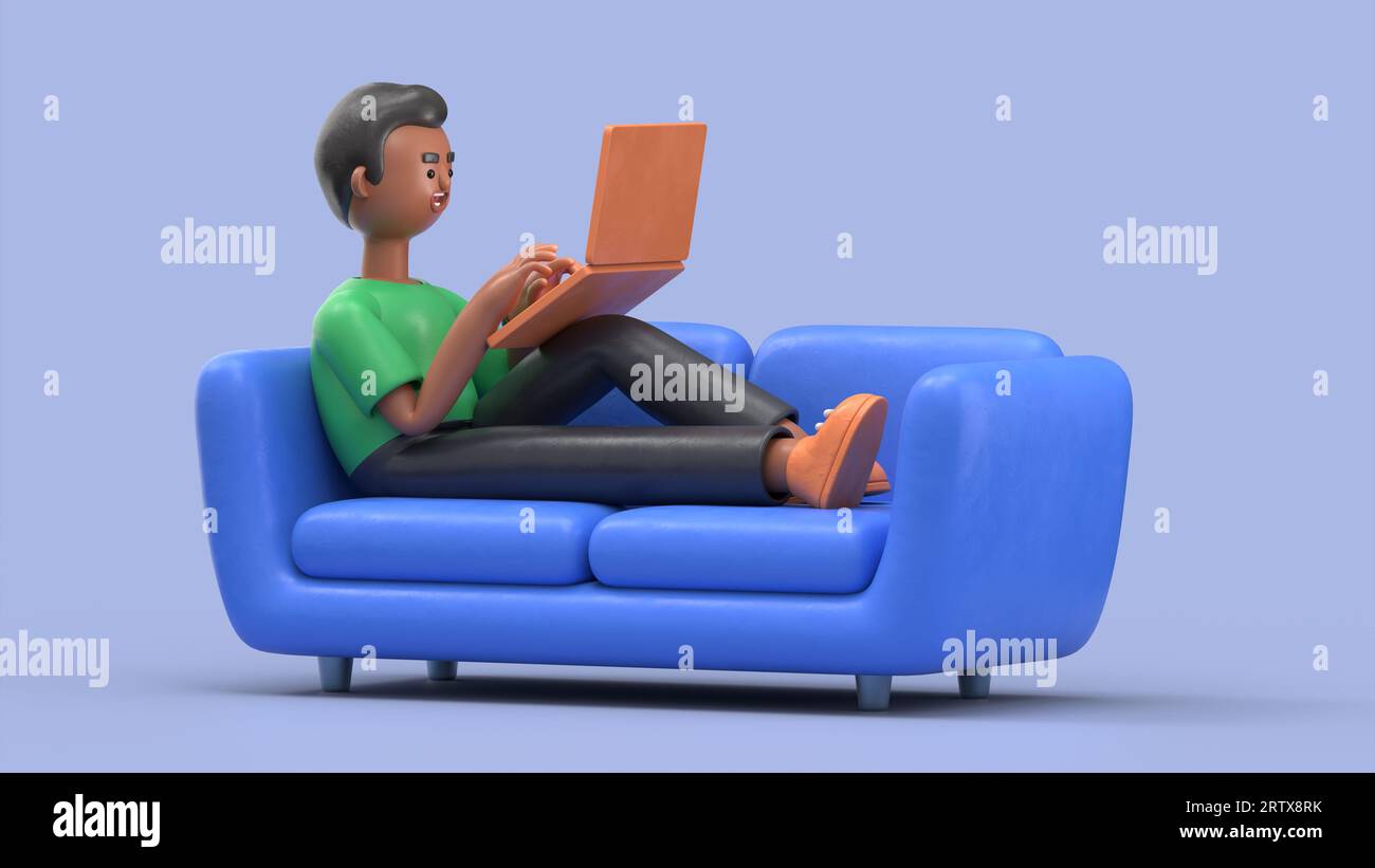 3d Illustration Of Cartoon Characters Business Conceptpeople Are In Various Poses Holding 