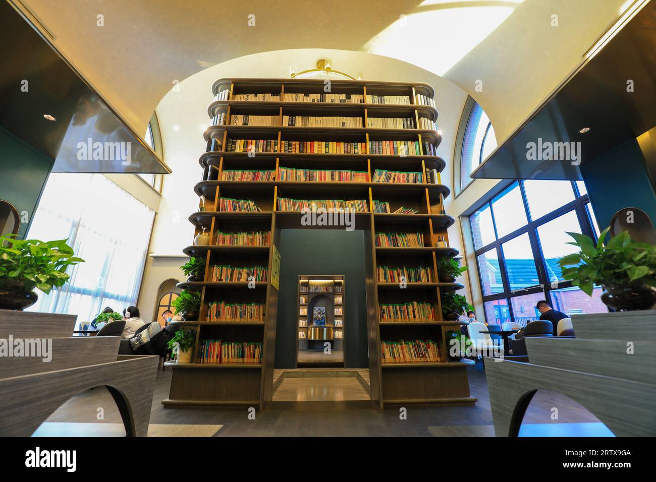 The internal structure of a small library, North China Stock Photo - Alamy