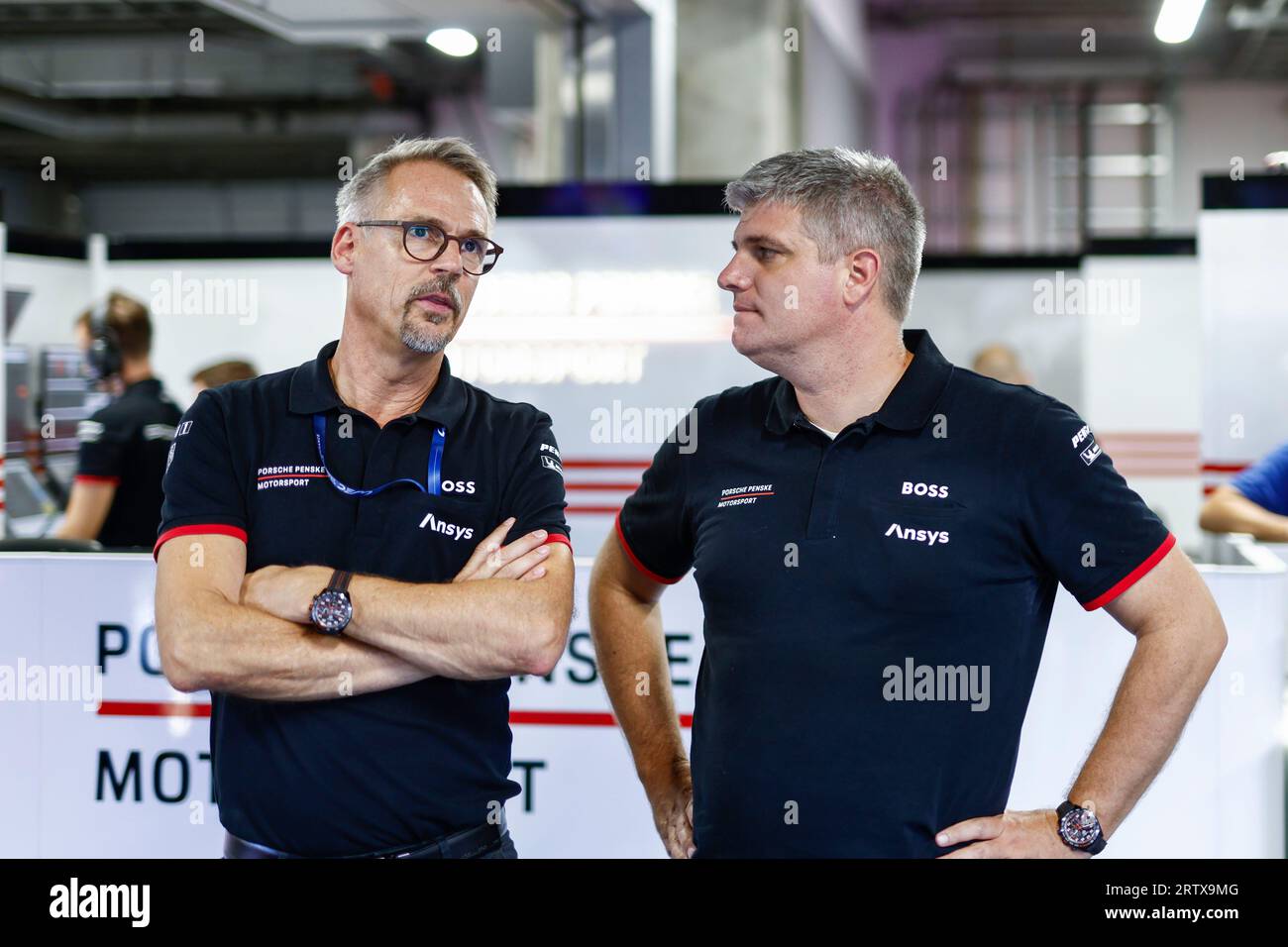 Fuji, Japan. 09th Sep, 2023. Thomas Laudenbach (Head of Porsche Motorsport), Jonathan Diuguid ...