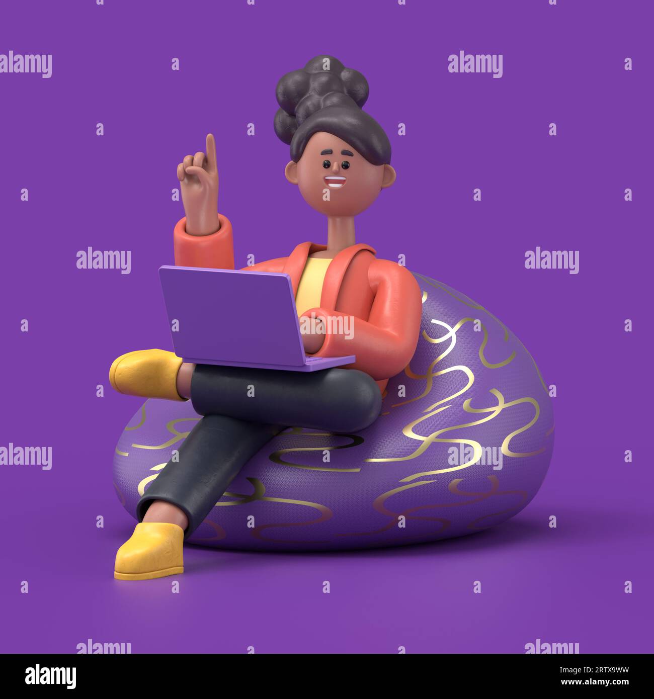 3d Illustration Of Cartoon Characters Business Conceptpeople Are In Various Poses Holding 