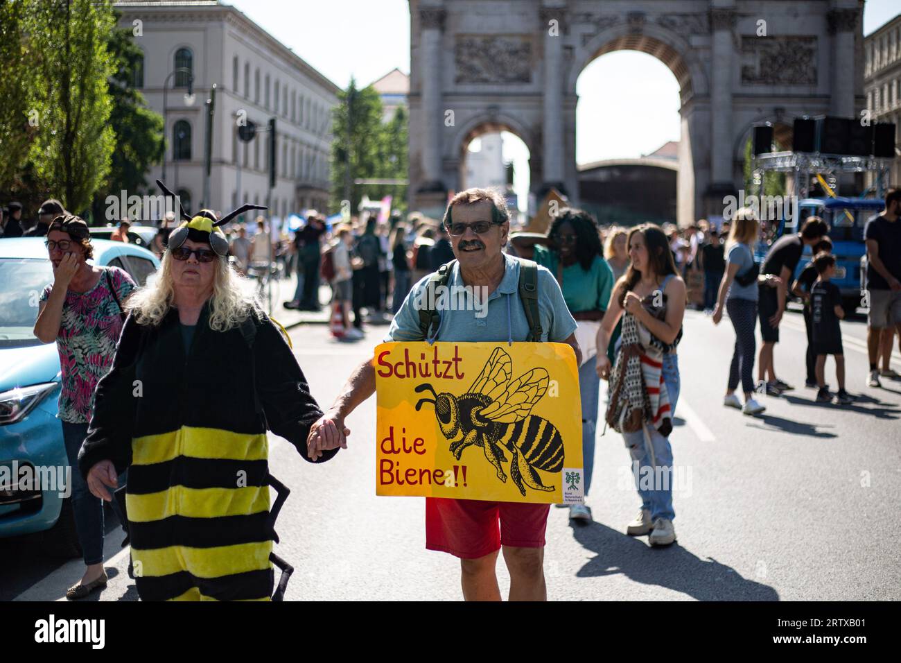Munich, Germany. 15th Sep, 2023. Fridays for Future protested on their ...