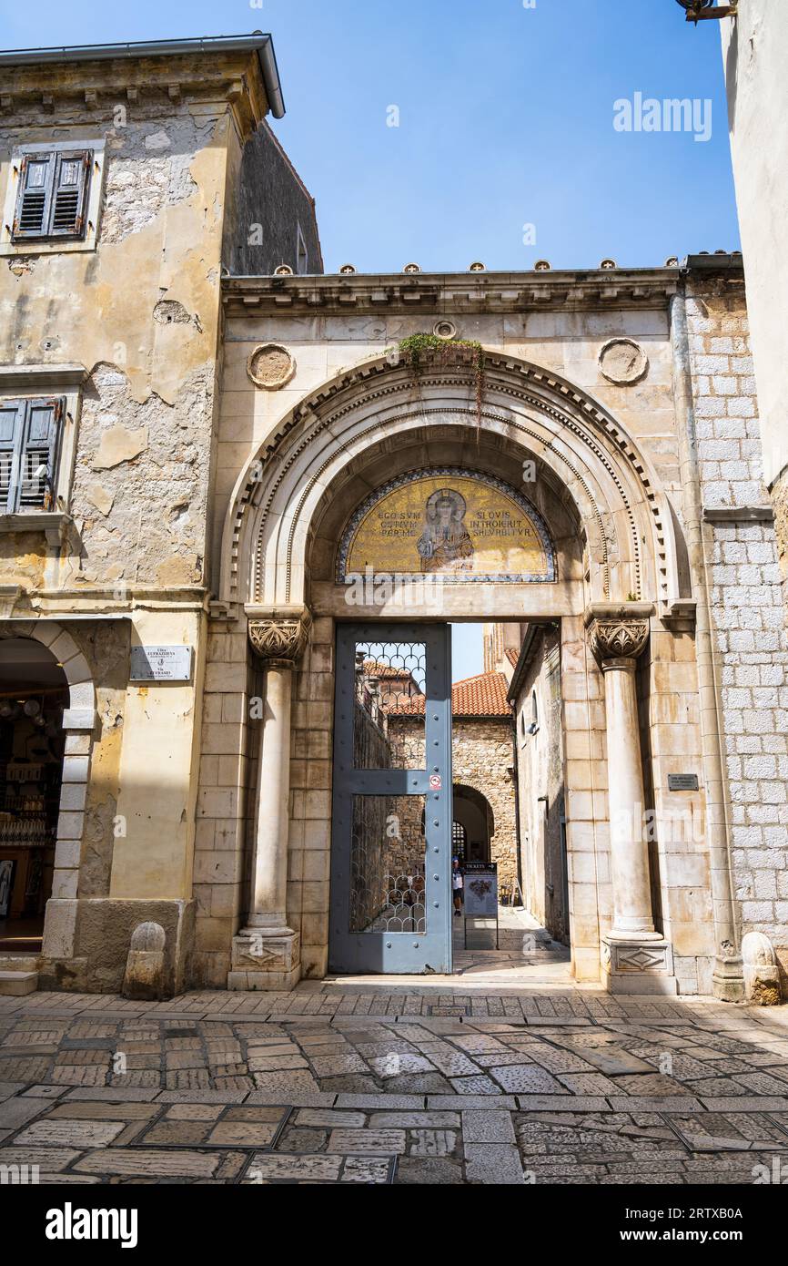Entrance to the 6th century Euphrasian Basilica (Eufrazijeva bazilika ...