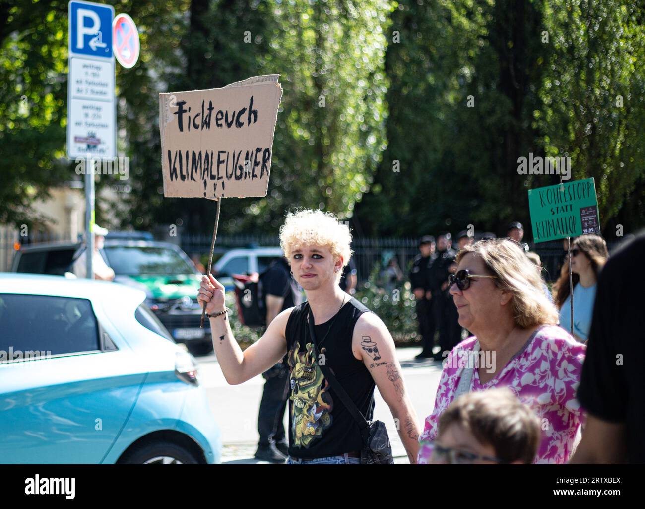 Munich, Germany. 15th Sep, 2023. Fridays for Future protested on their ...