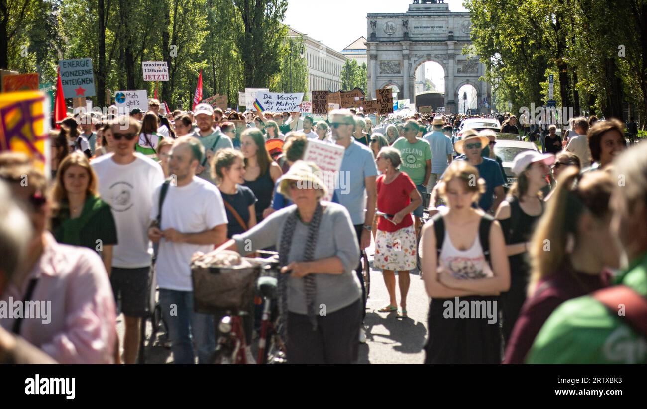 Munich, Germany. 15th Sep, 2023. Fridays for Future protested on their ...