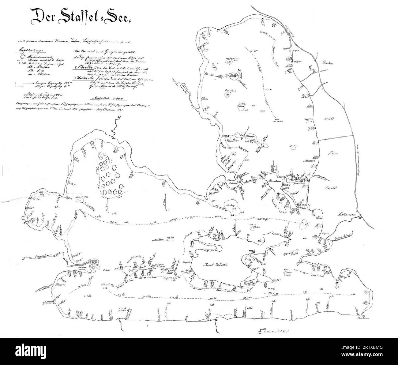 Map of Staffelsee Stock Photo - Alamy