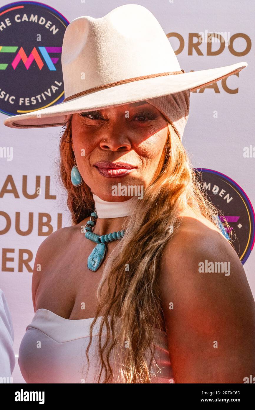 London, UK. 9th September, 2023. Carolyn Griffey poses on a red carpet ...