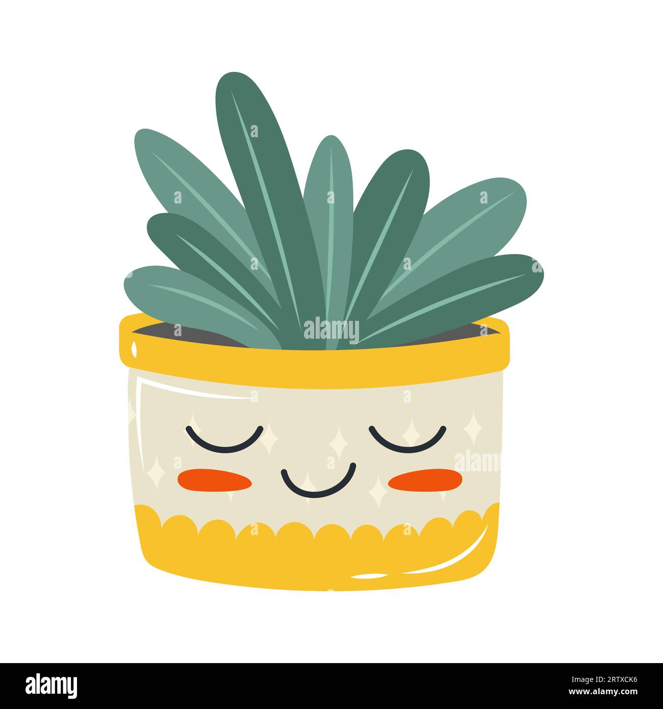 Plant in pot hanging Stock Vector Images - Alamy