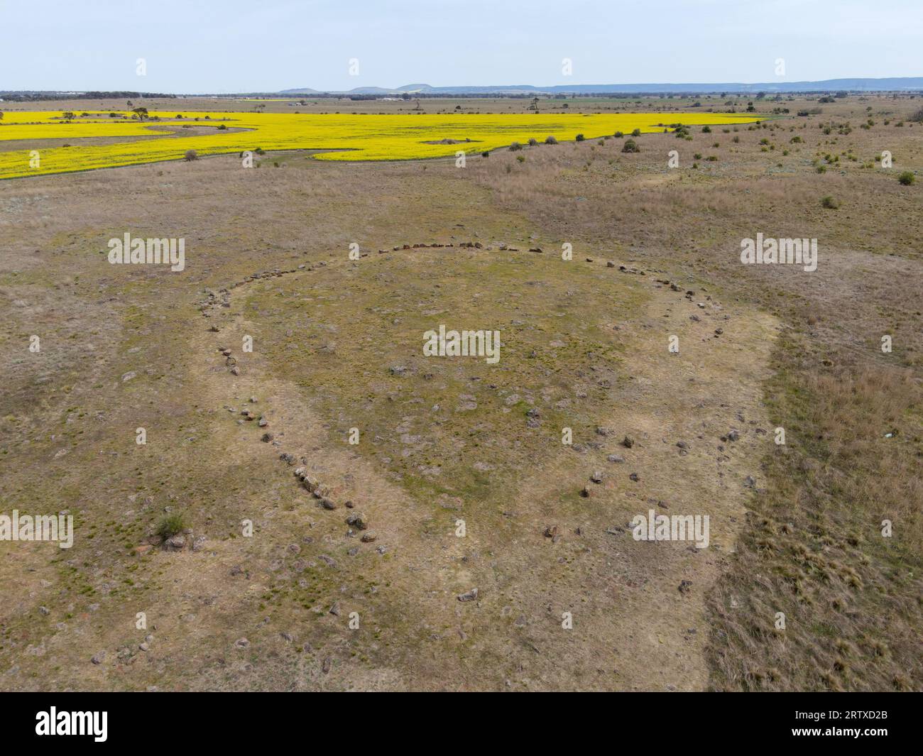 Wurdi Youang Aboriginal stone arrangement, Australia. Aligned ...