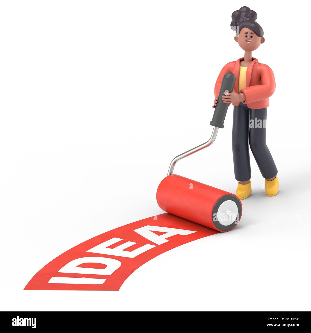 3D illustration of cartoon characters business concept.People are in ...