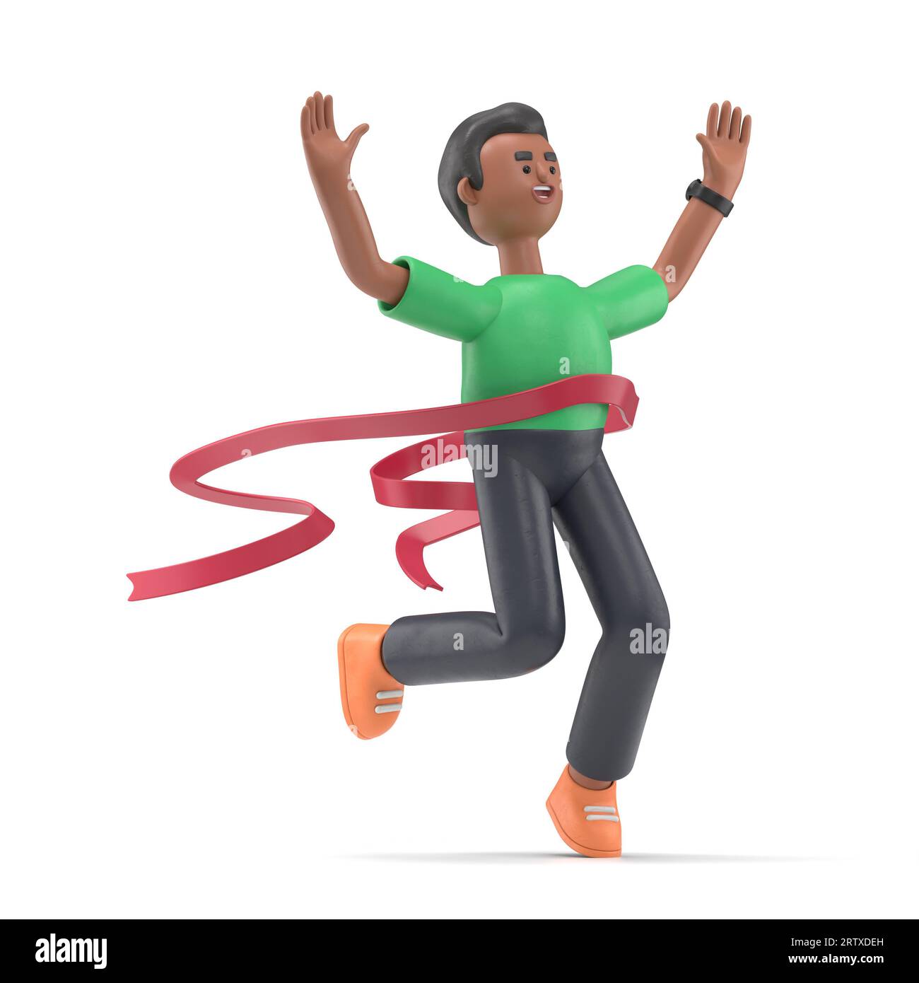 3D illustration of cartoon characters business concept.People are in ...