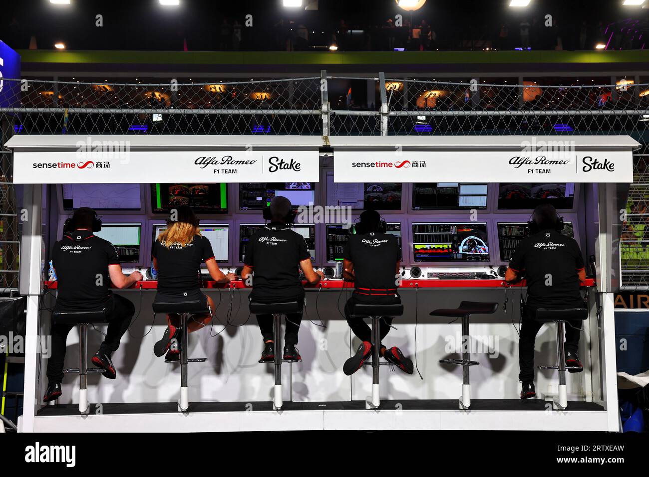 Singapore, Singapore. 15th Sep, 2023. Alfa Romeo F1 Team pit gantry. 15 ...
