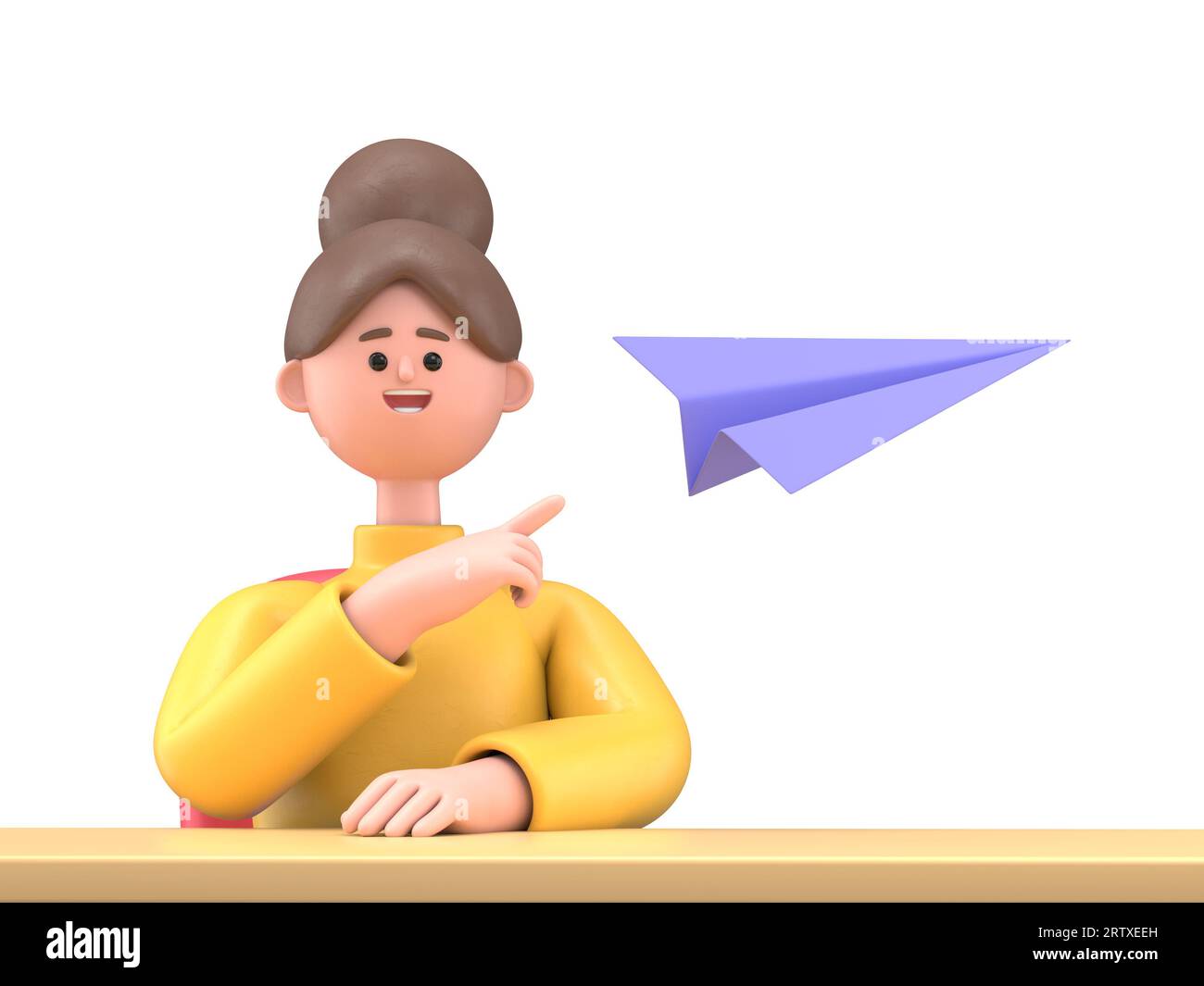 3D illustration of cartoon characters business concept.People are in ...