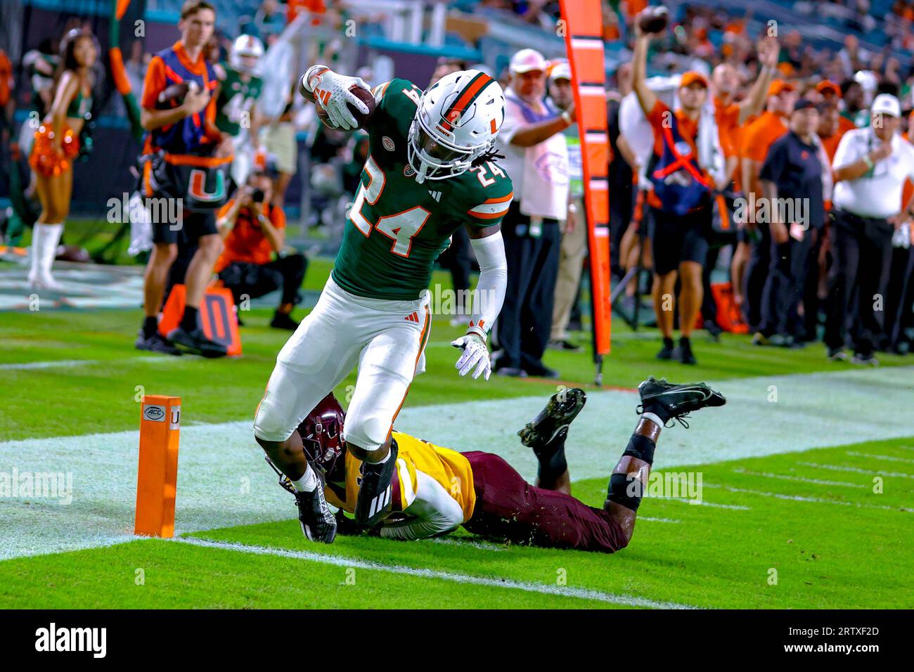 Miami Hurricanes 48 v Bethune Cookman, NCAA, 7, Sept 14th, 2023,Hard Rock Stadium, Florida, USA ...
