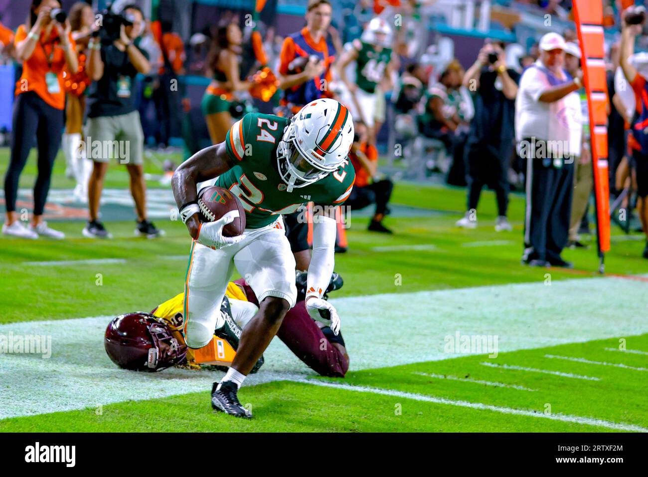 Miami Hurricanes 48 v Bethune Cookman, NCAA, 7, Sept 14th, 2023,Hard Rock Stadium, Florida, USA ...