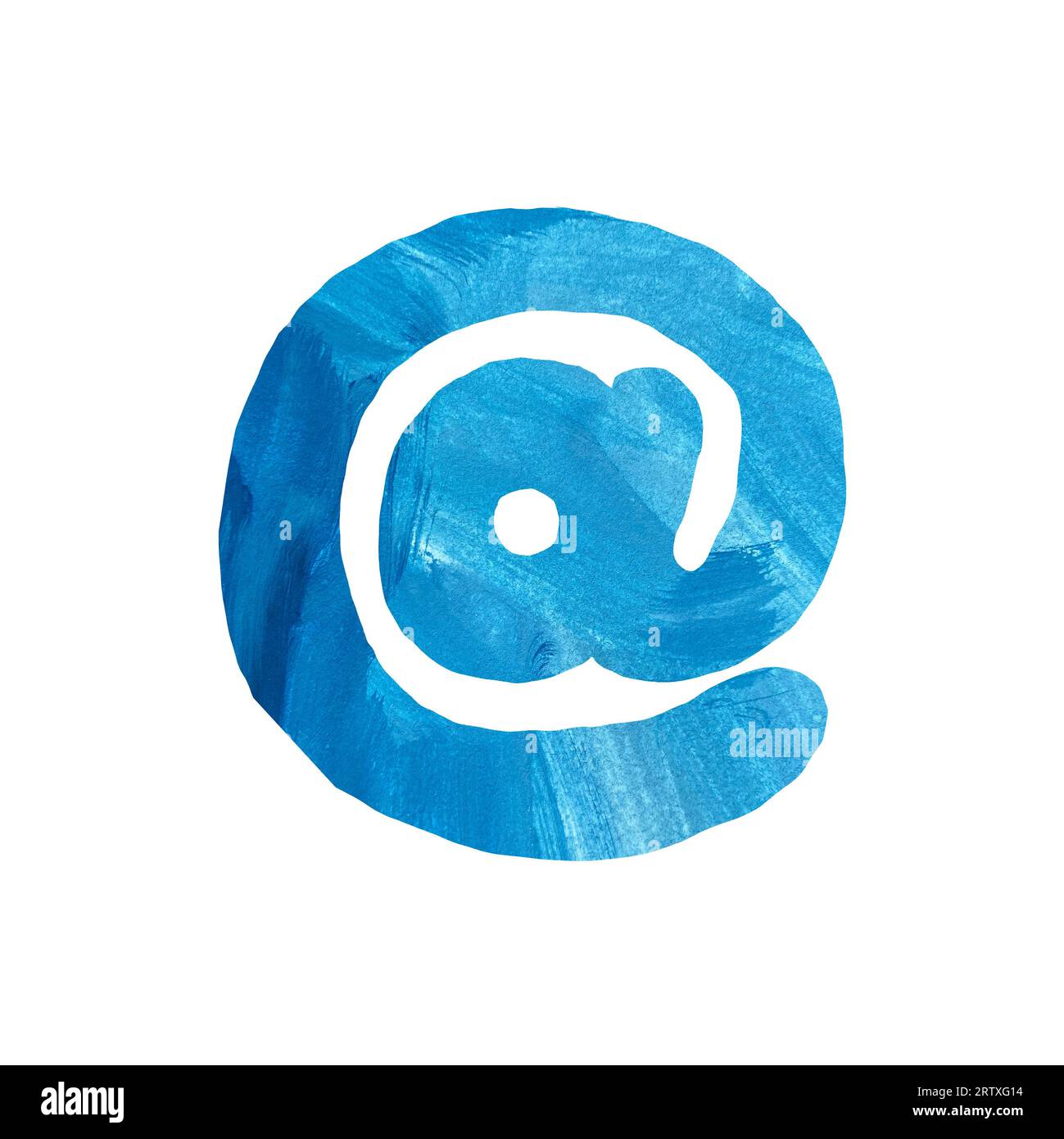 Dog sign email blue watercolor hand drawn Stock Photo - Alamy