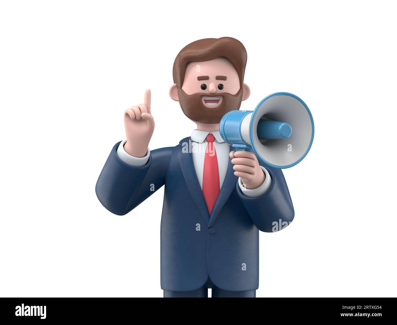 3D illustration of cartoon characters business concept.People are in ...