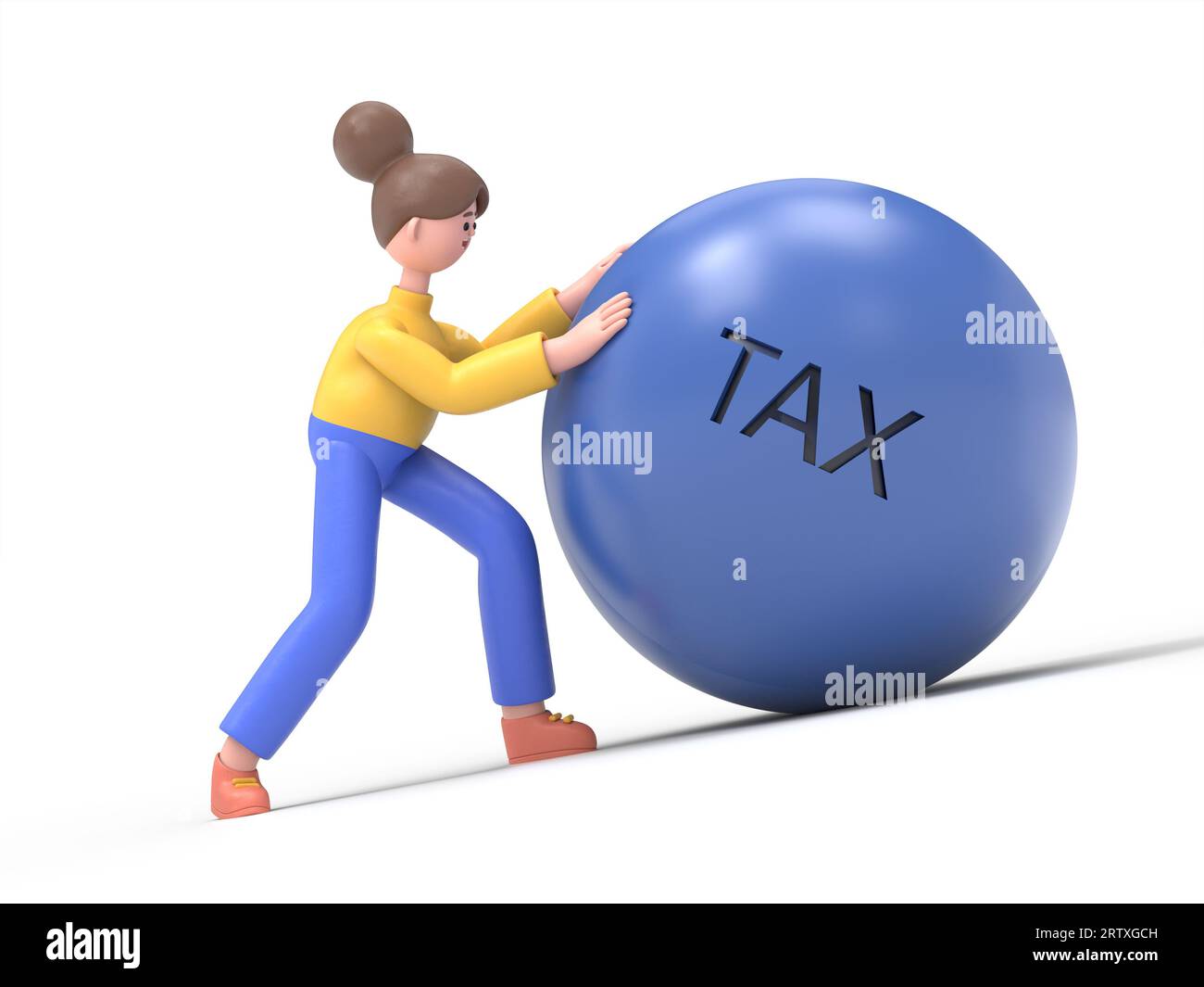 3D illustration of cartoon characters business concept.People are in ...