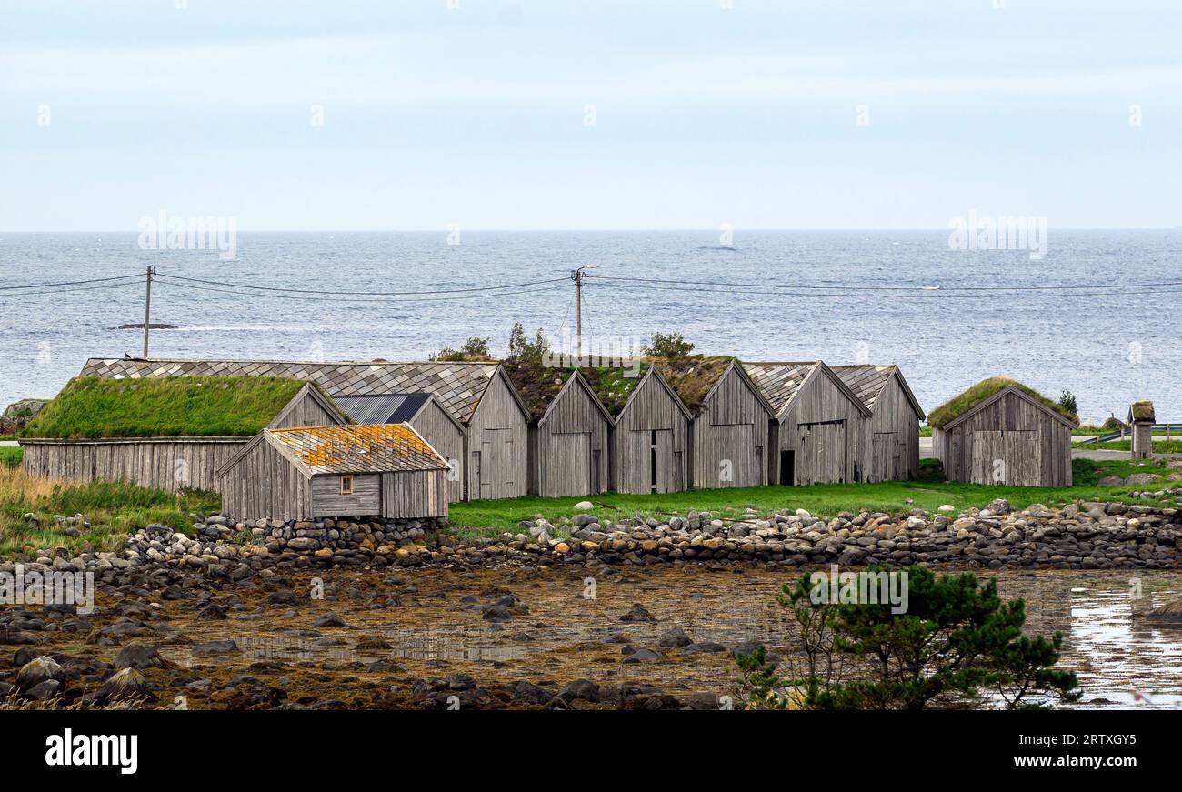 Ulla Boathouses (Haramøy, Flkem, Möre & Romsdal, Norway) is a line of 9 ...