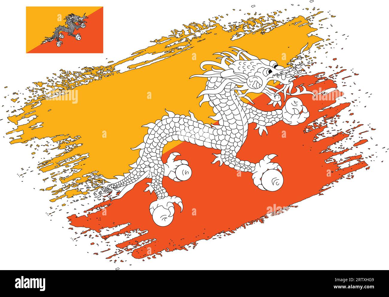 Brush Design Bhutan Flag Vector Stock Vector Image & Art - Alamy