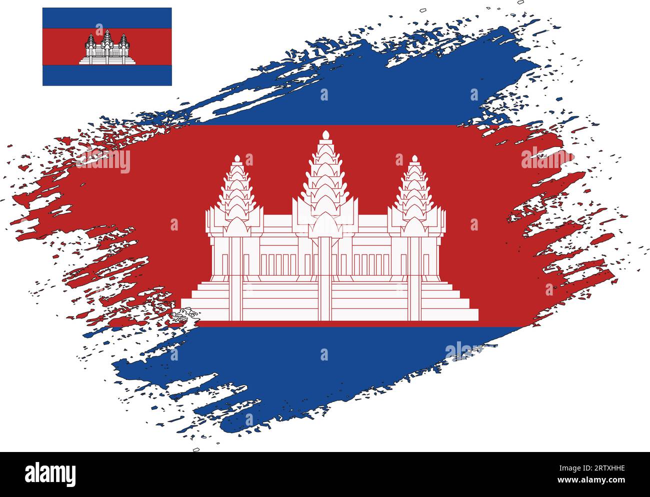 Brush Design Cambodia Flag Vector Stock Vector Image & Art - Alamy