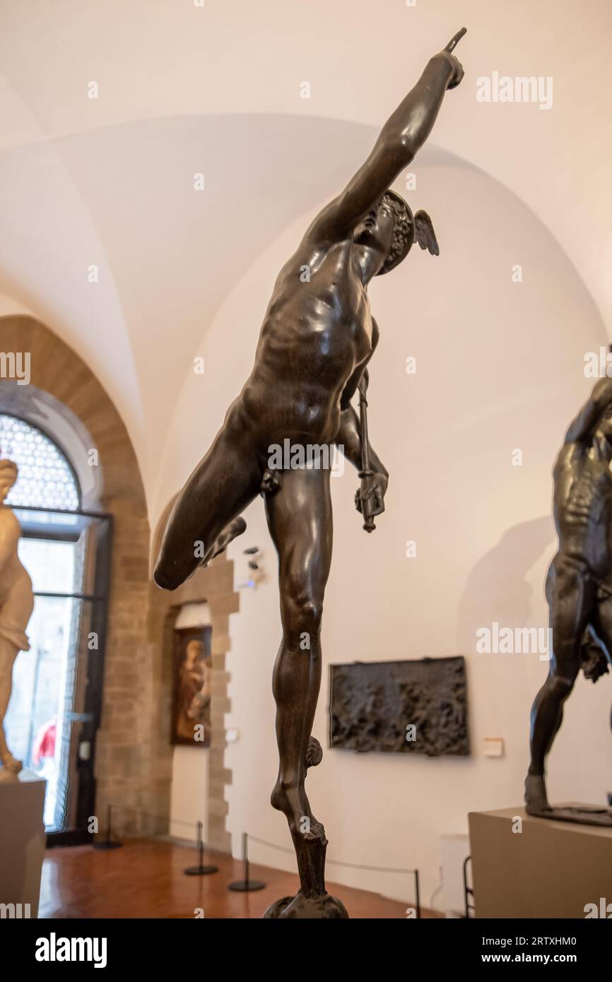 Donatello's Bronze David Statue In The Bargello Museum In Florence ...