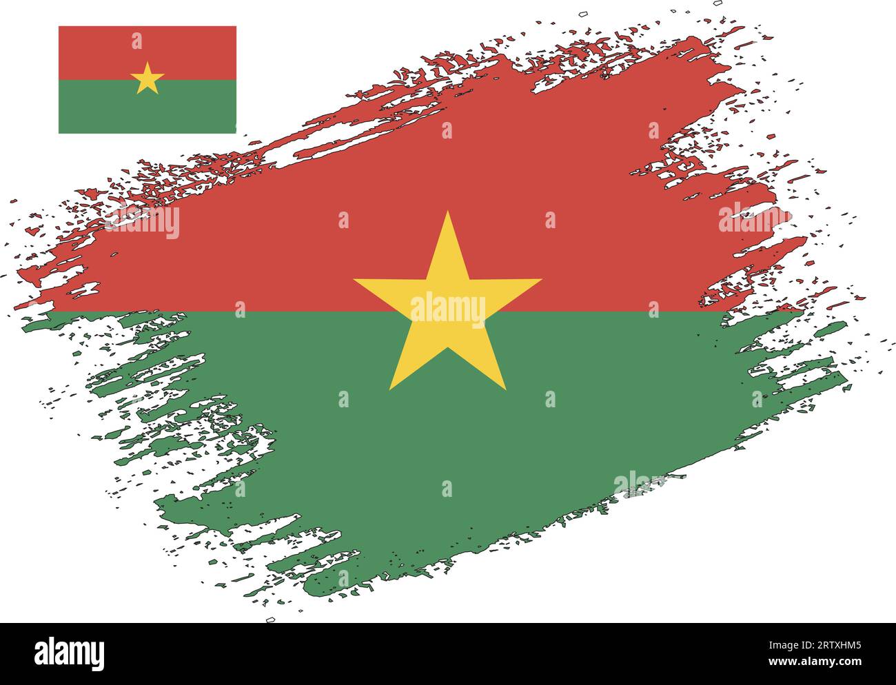 Brush Design Burkina Faso Flag Vector Stock Vector Image And Art Alamy