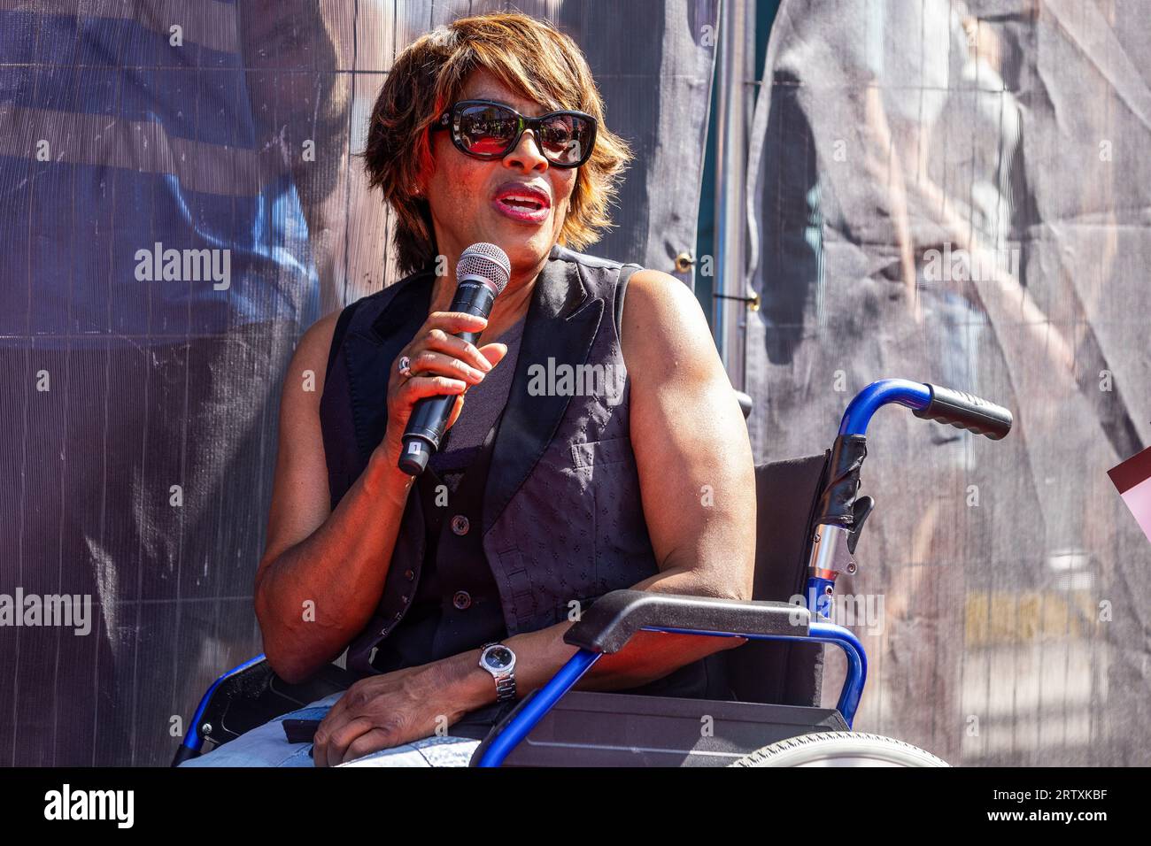 London, UK. 9th September, 2023. Gwen Dickey, lead singer of Rose Royce ...