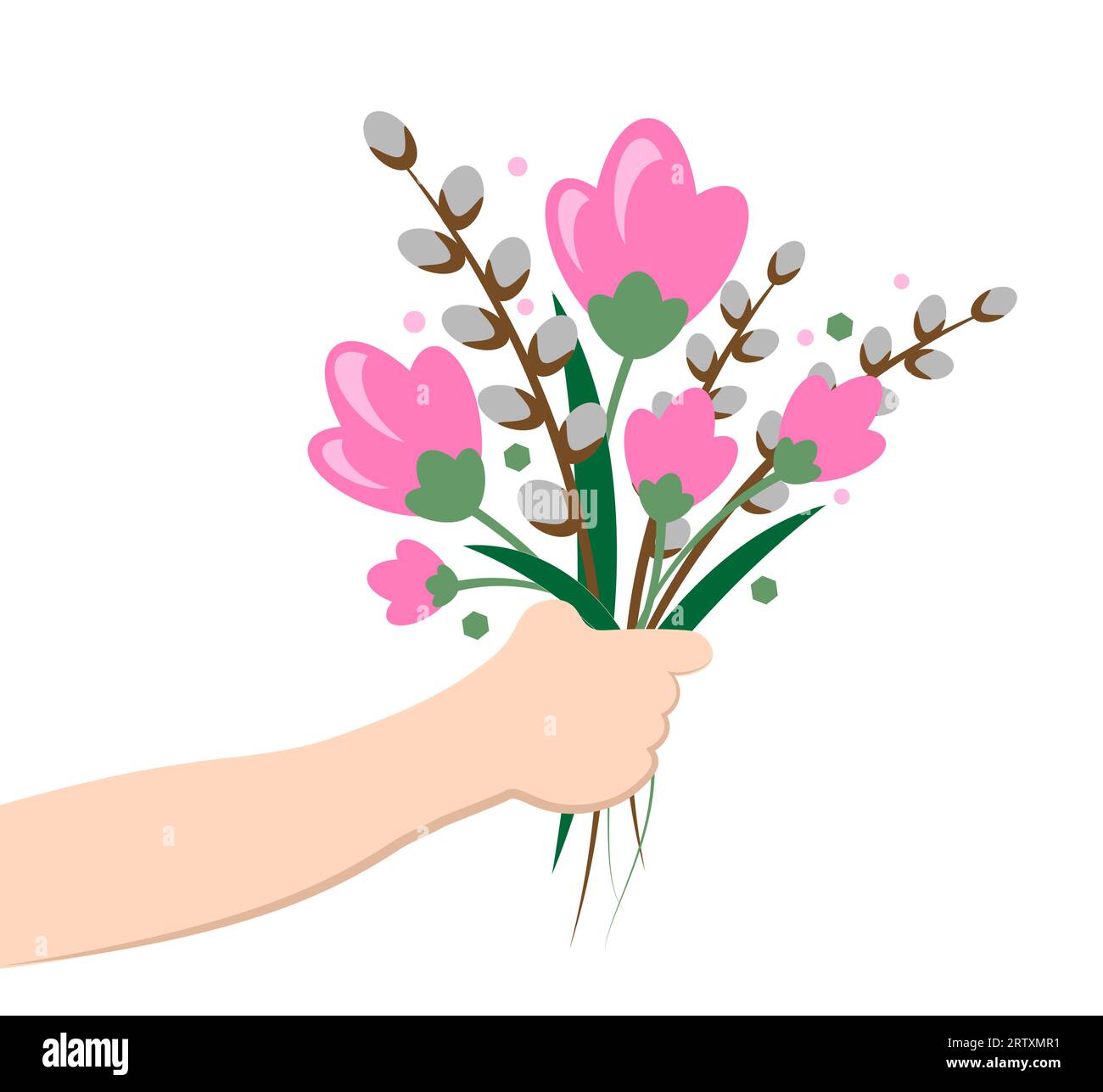 Woman hand spring blossom Cut Out Stock Images & Pictures - Alamy