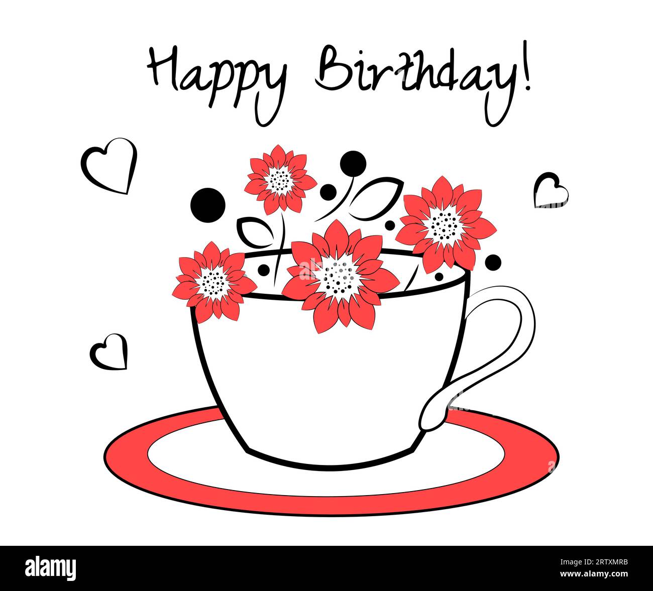 Beautiful bouquet flowers different Stock Vector Images - Alamy