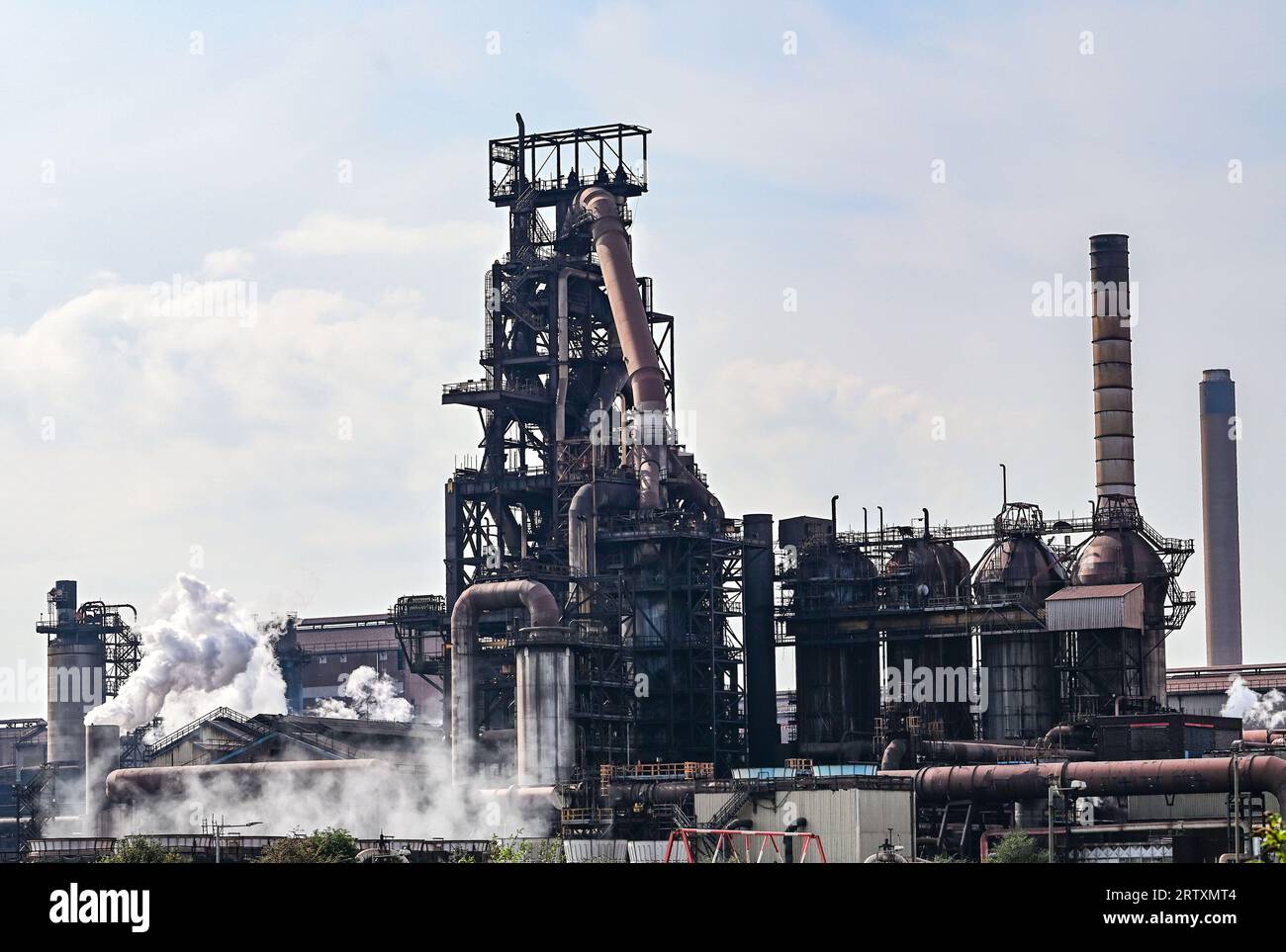 The blast furnaces at Tata Steel Works in Port Talbot. The works will ...