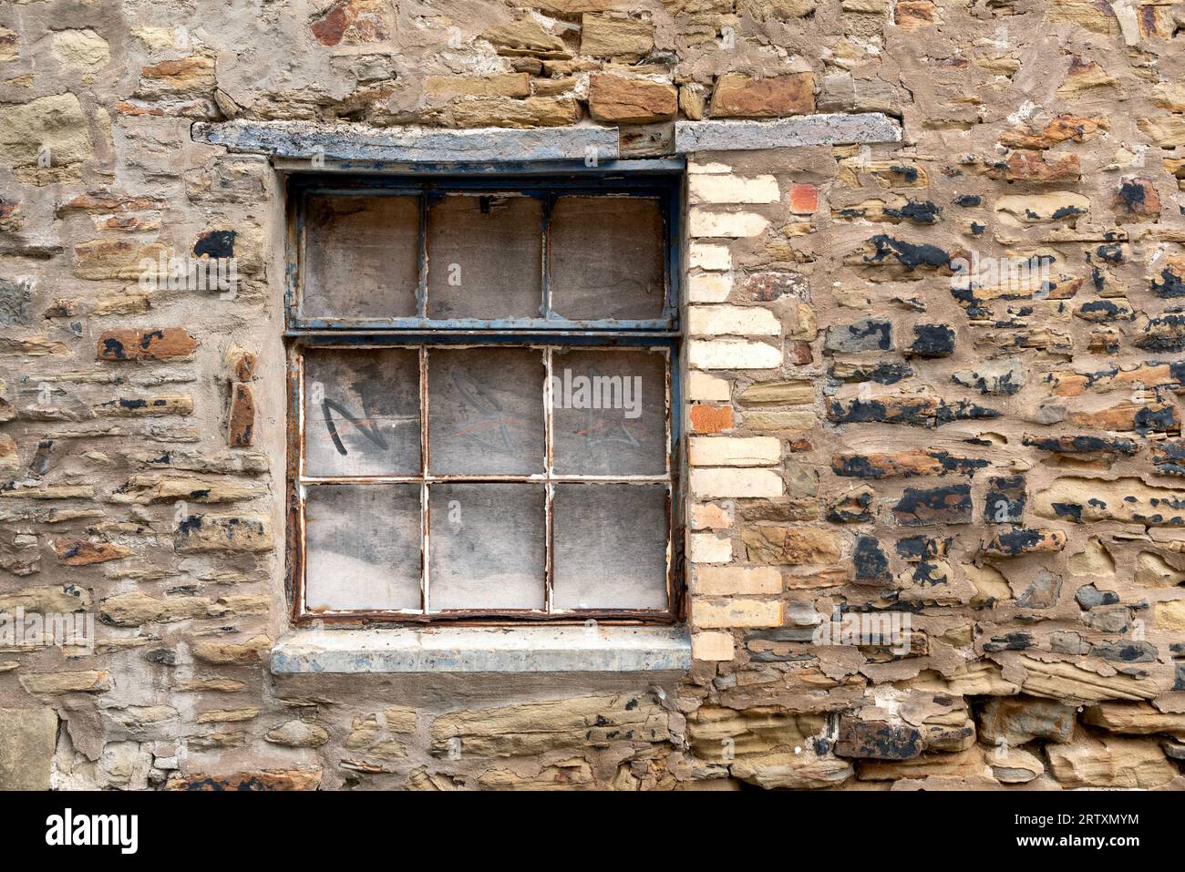 Dusty windows of old cottage Stock Photo - Alamy