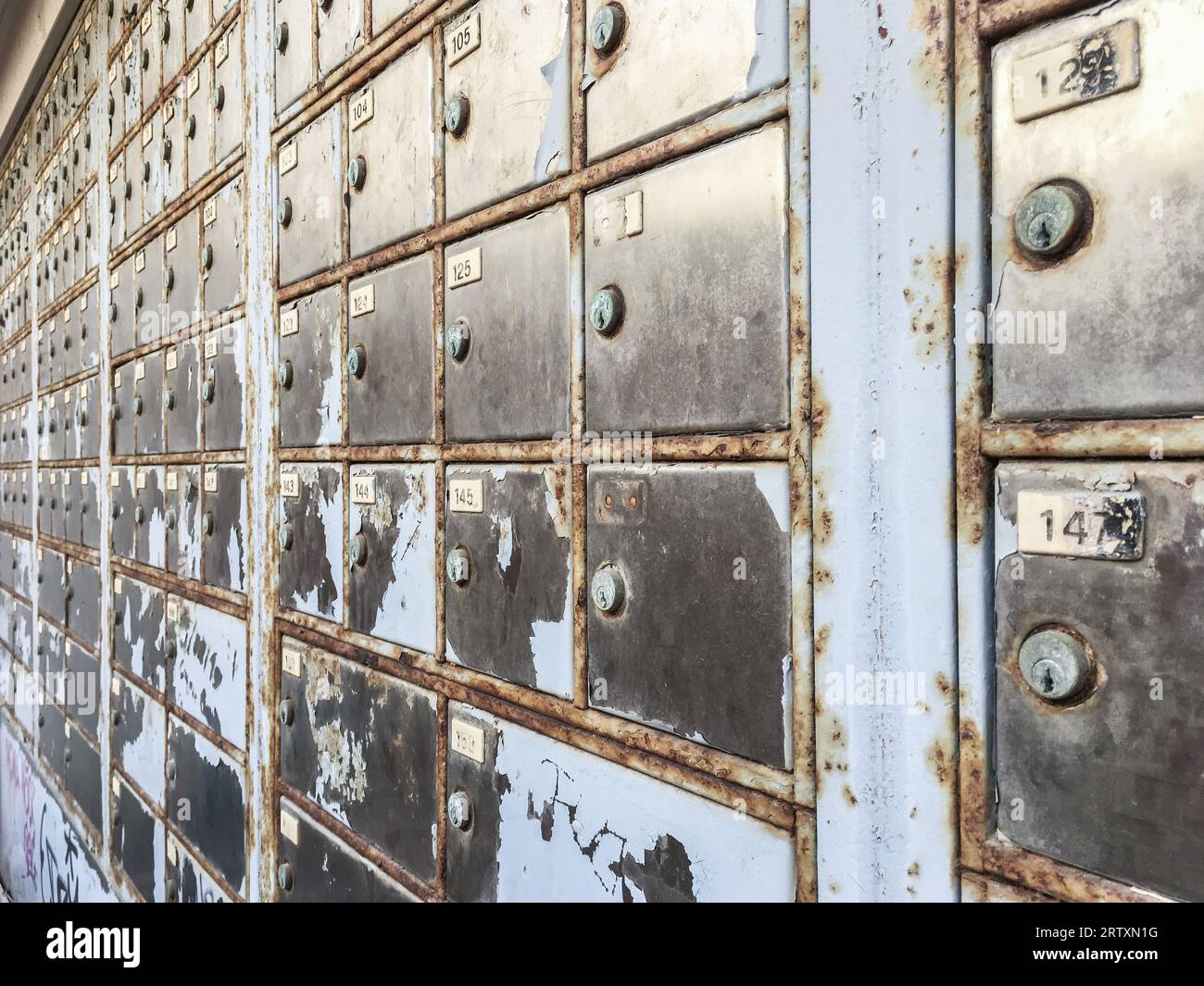 Vintage post office boxes hi-res stock photography and images - Alamy