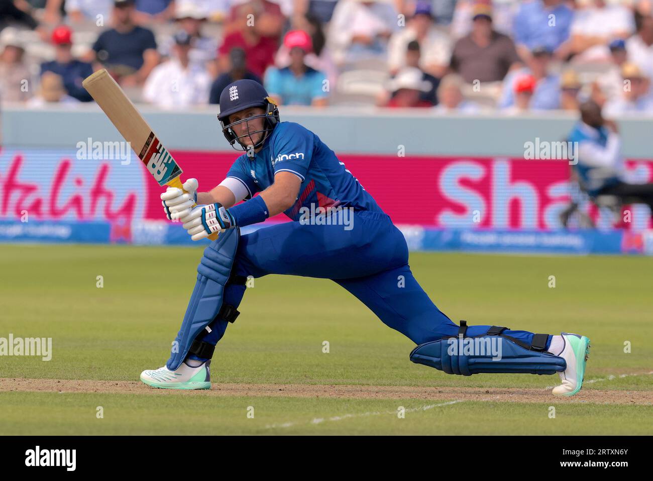 London, UK. 15th Sep, 2023. England's Joe Root batting as England take ...