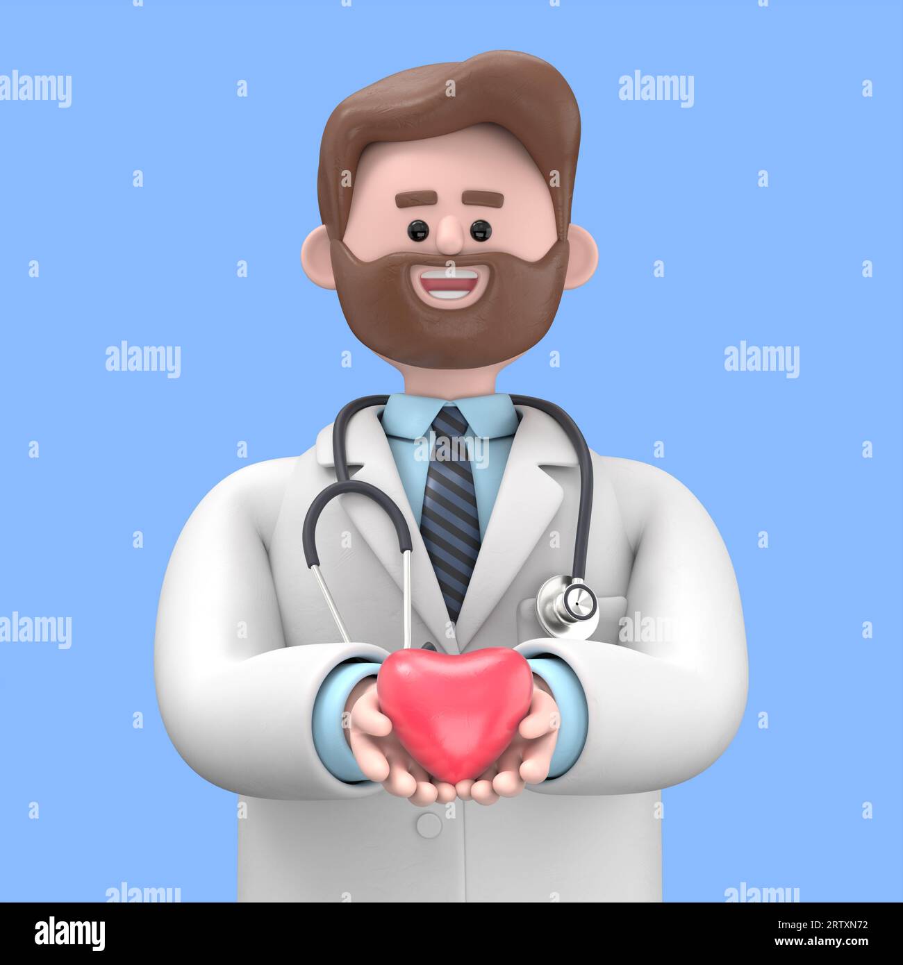 3D illustration of cartoon characters business concept.People are in ...